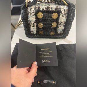 Kooreloo | Bags | Authentic Kooreloo Tweed And Black Crossbody Bag ...